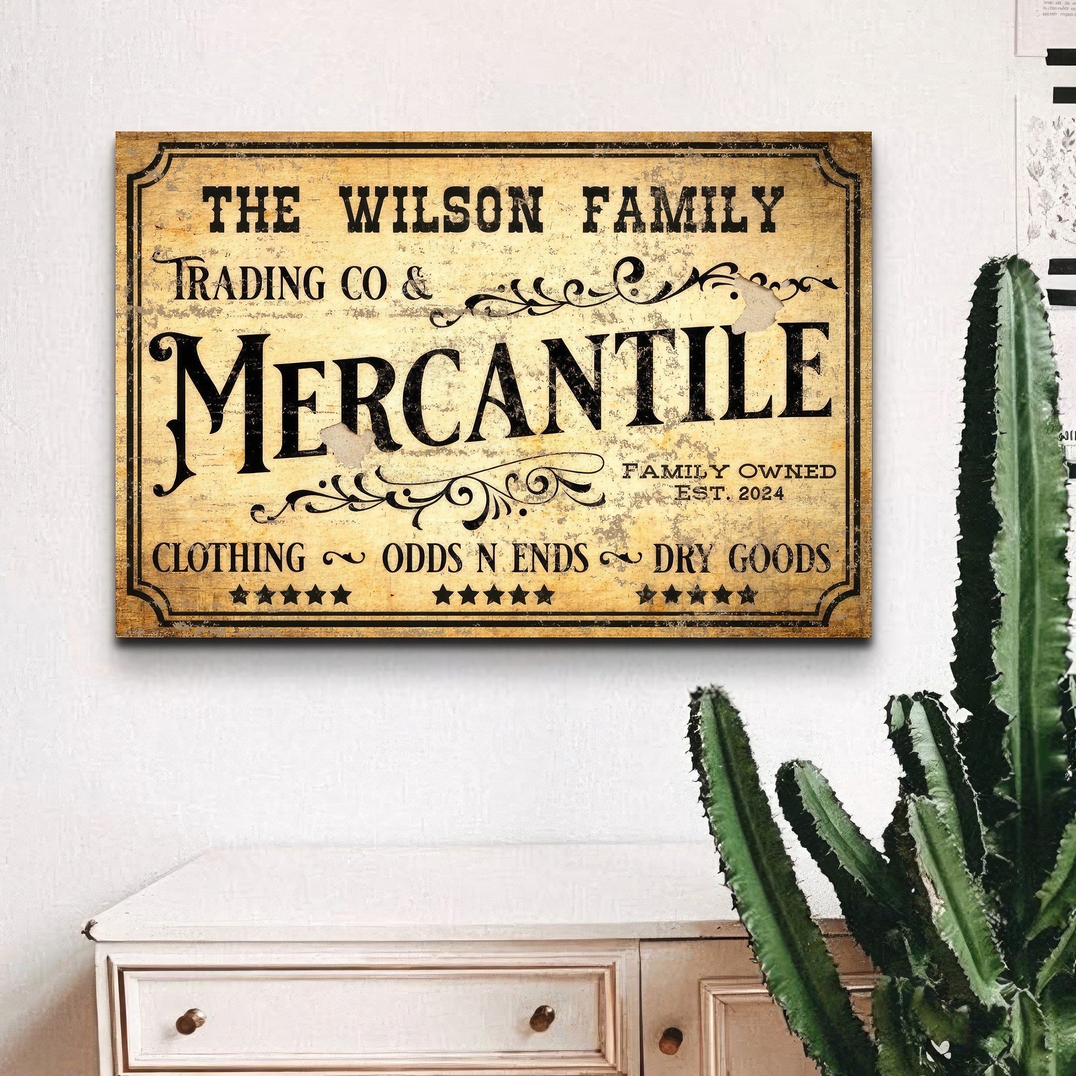 Antique Mercantile Sign