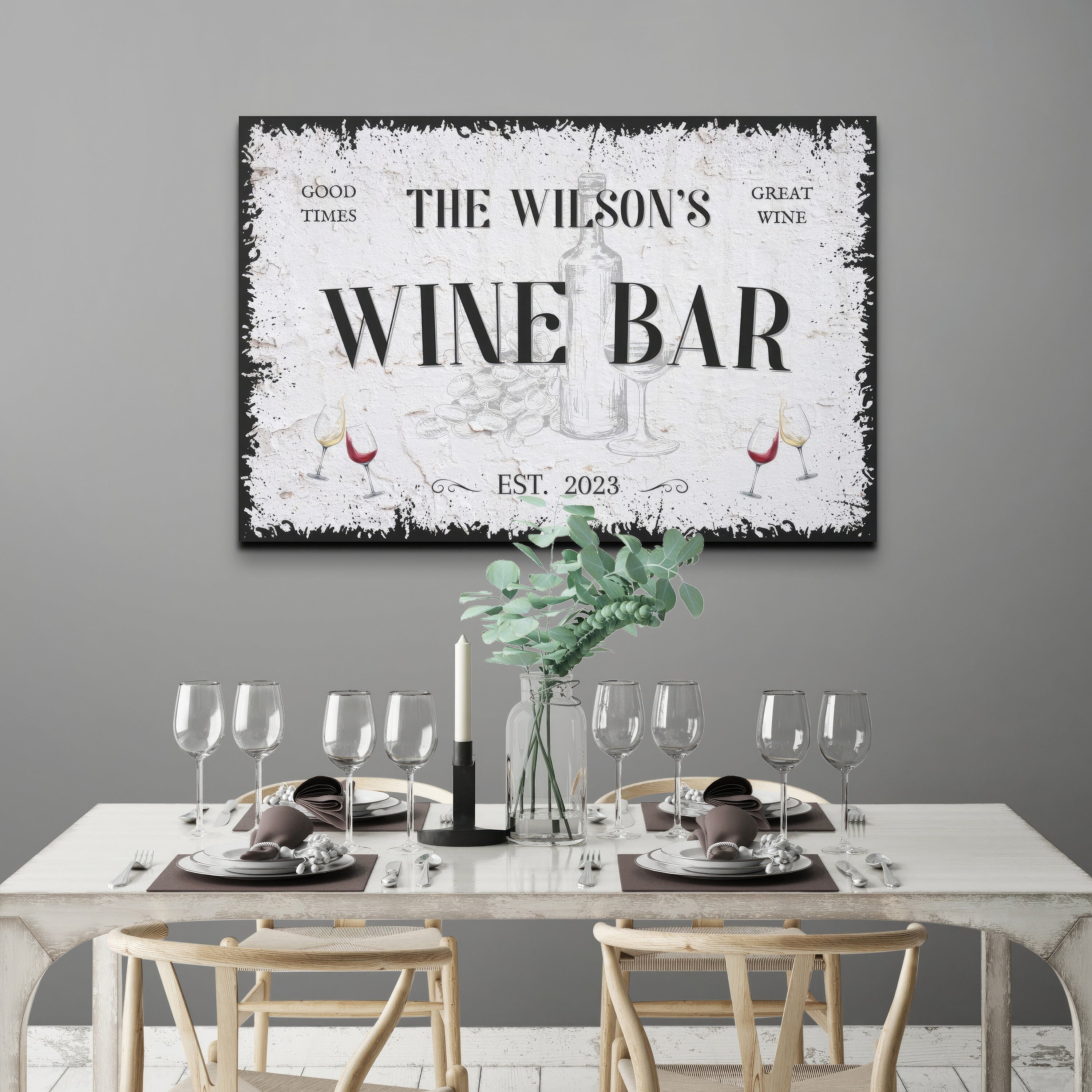 Wine Bar Signs Personalized Wine Cellar Wall Art Custom - Etsy