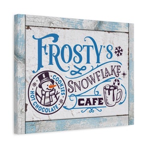 Frosty Sign, Christmas Snowman Decor, Xmas Centerpiece, Modern ...