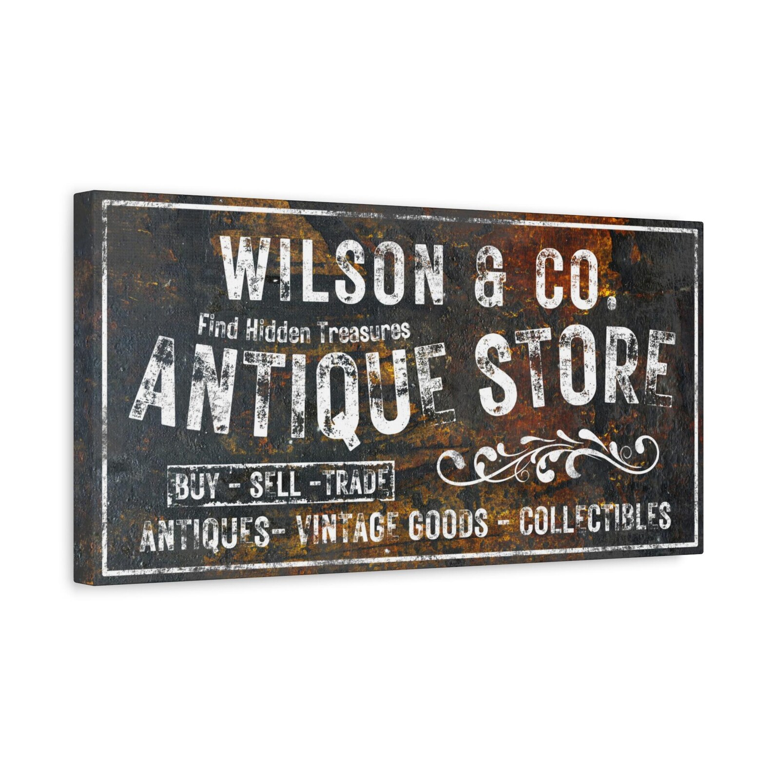 Antique Store Sign, Personalized Rustic Decor, Vintage Wall Art, Custom ...