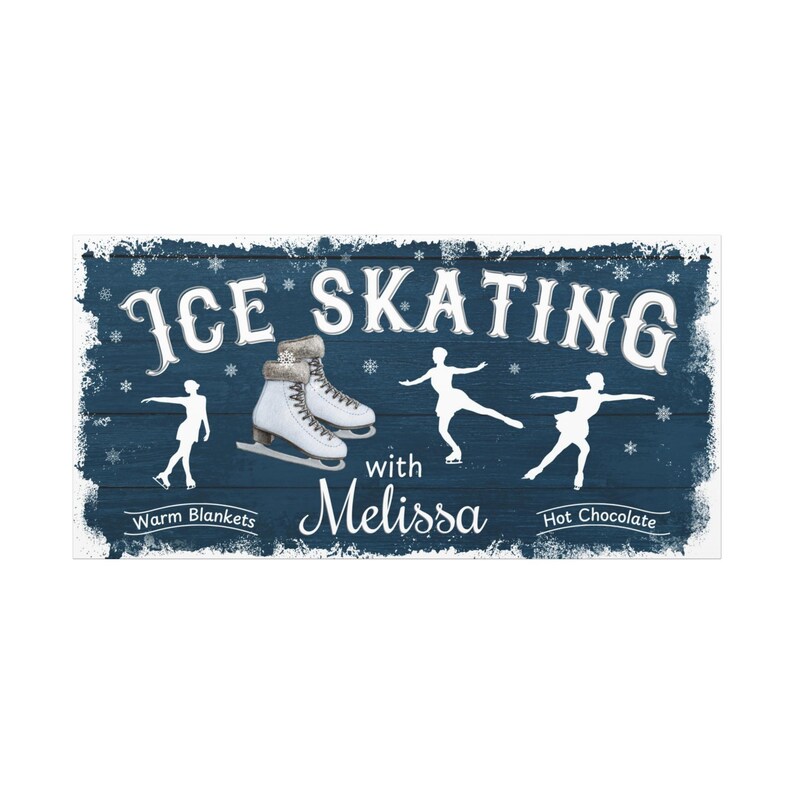 Personalized Ice Skating Gifts, Custom Ice Skating Sign, Girls Room ...