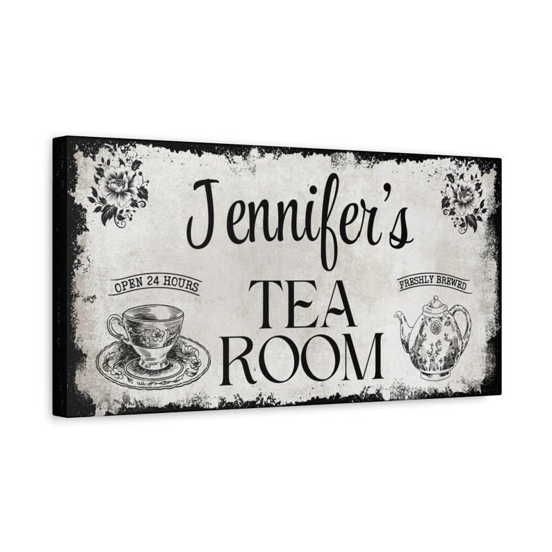 Tea Room Sign Personalized, Custom Tea Party Decorating, Vintage Girls ...