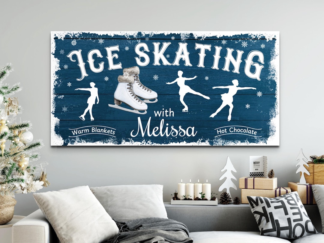 Personalized Ice Skating Gifts, Custom Ice Skating Sign, Girls Room ...