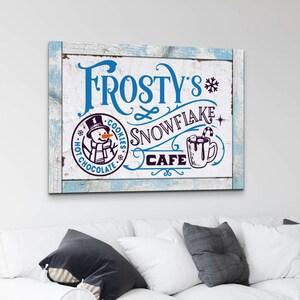 Frosty Sign, Christmas Snowman Decor, Xmas Centerpiece, Modern ...