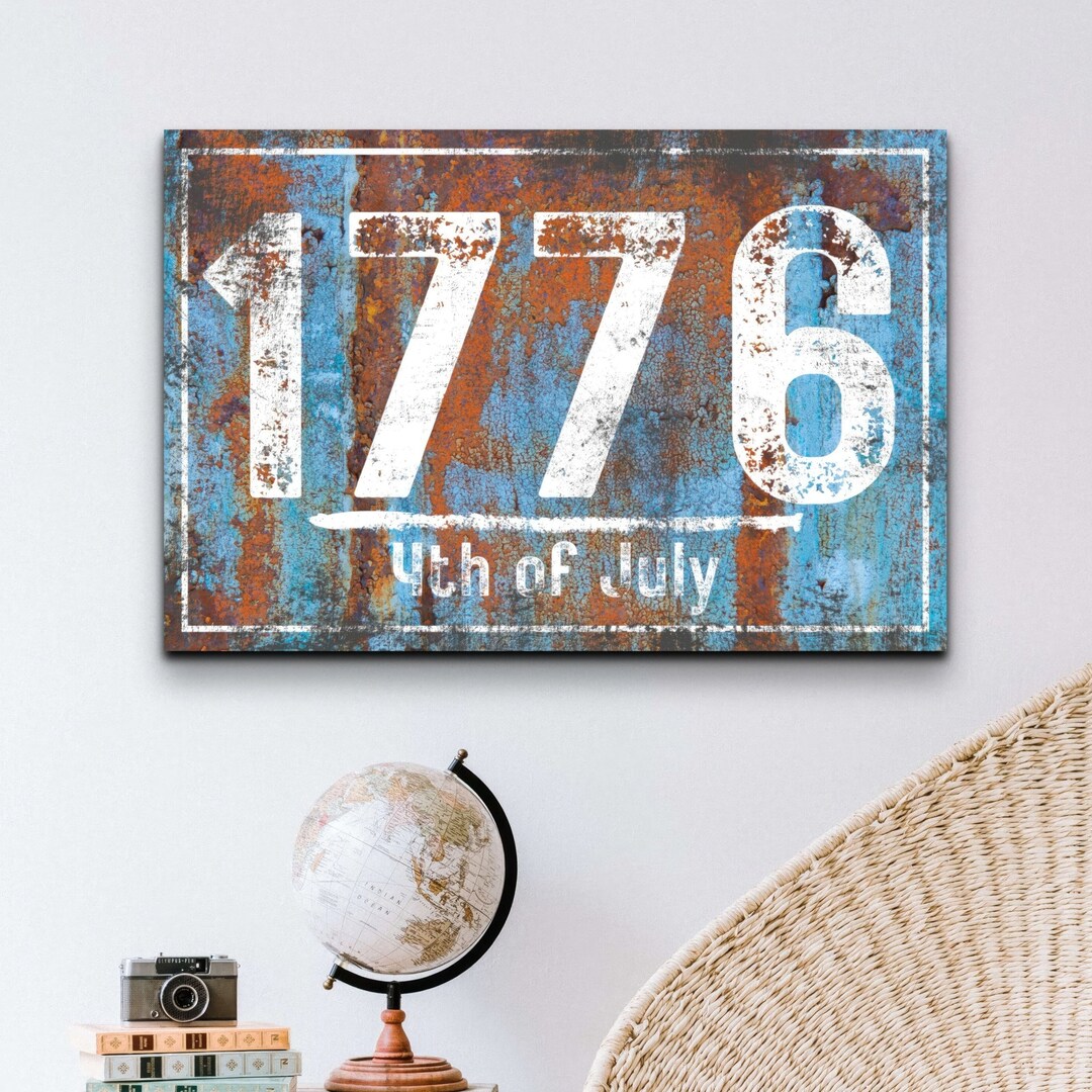 1776 Sign, 4th of July Wall Art, Rustic Decor, Independence Day ...