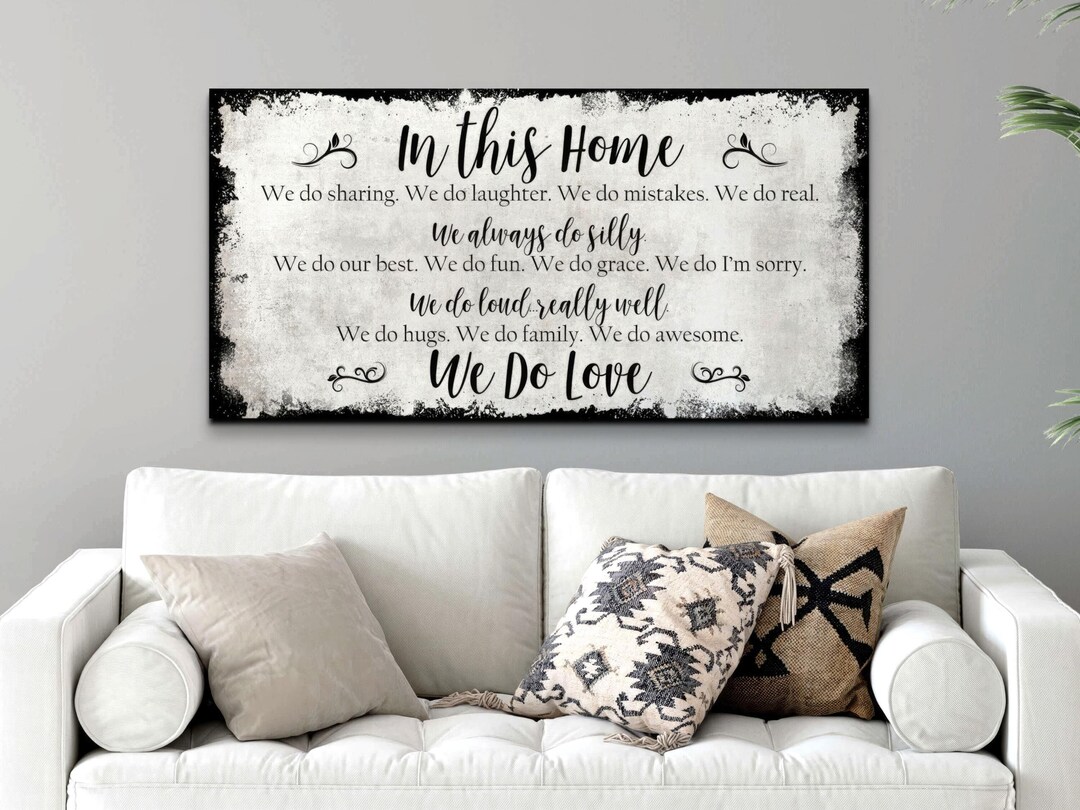 Modern Farmhouse Wall Art, in This Home Sign, Family Gifts for Her Mom ...