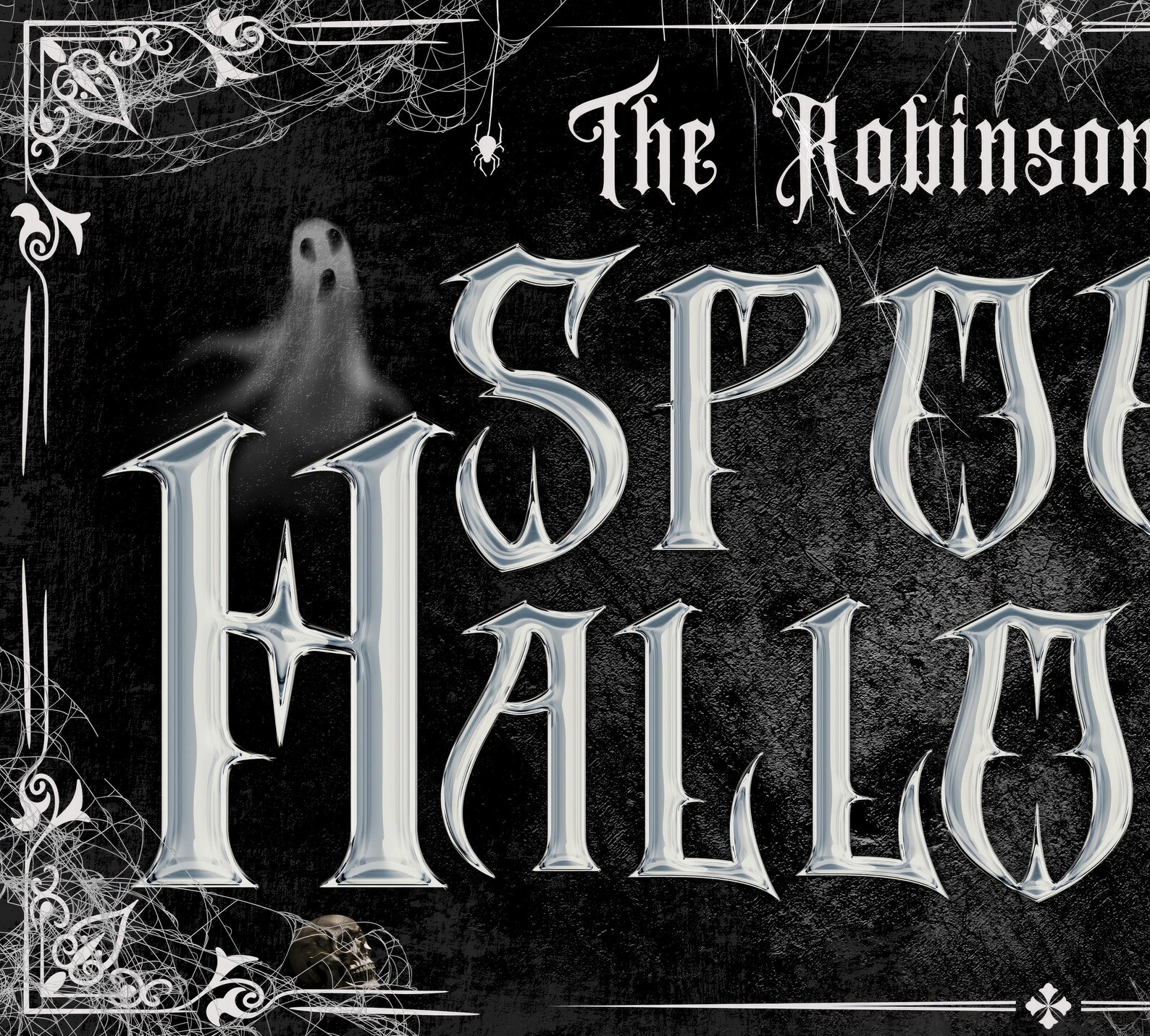 Spooky Halloween Sign, Personalized Halloween Wall Art, Custom Family ...
