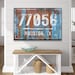 Zip Code Sign, Rustic Decor, Zipcode Wall Art, Custom Location Canvas ...