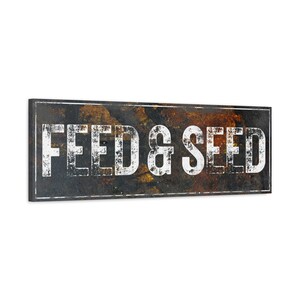 Rustic Feed and Seed Sign Farmhouse Decor, Farm Wall Art Distressed ...