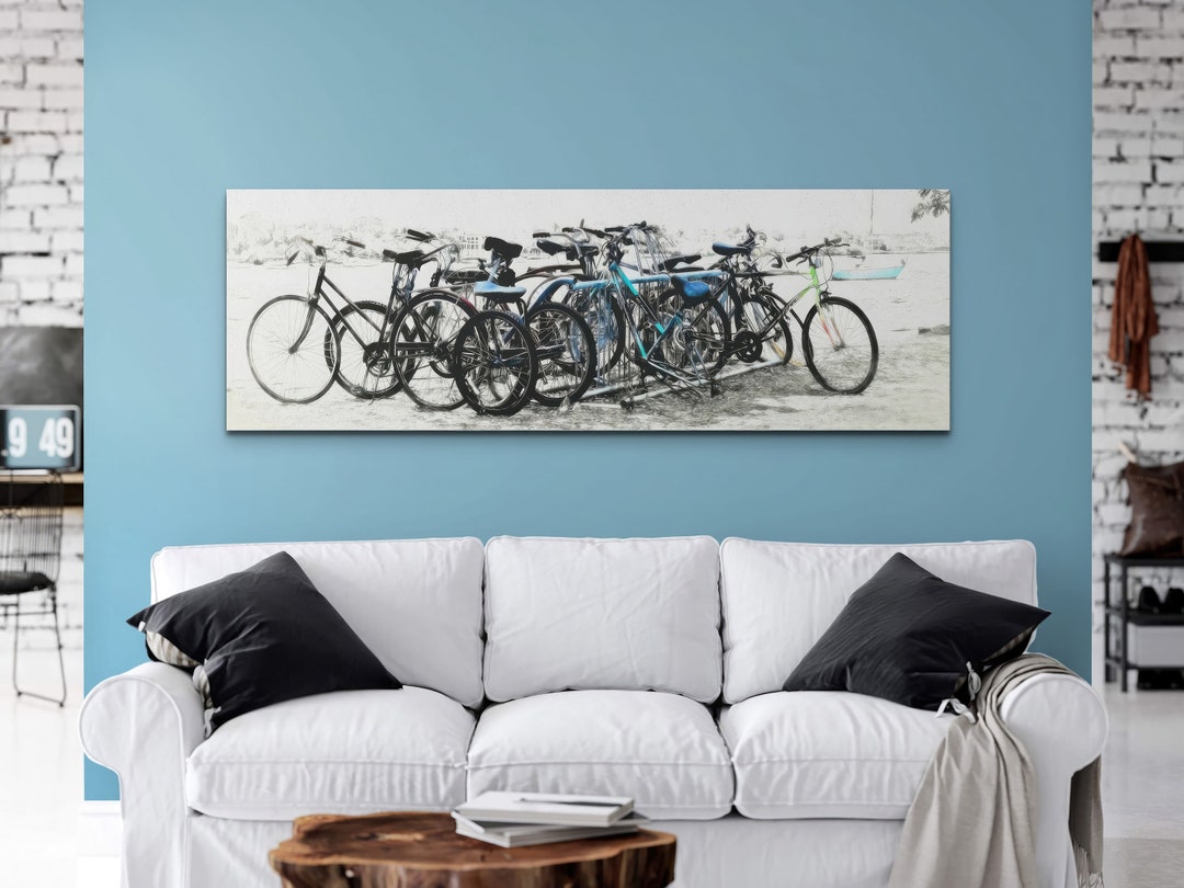 Large Bicycle Wall Art, Bike Canvas Print, Home Decor, Sport Artwork ...