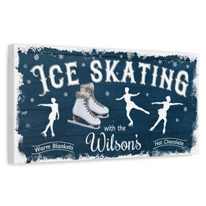 Personalized Ice Skating Gifts, Custom Ice Skating Sign, Girls Room ...