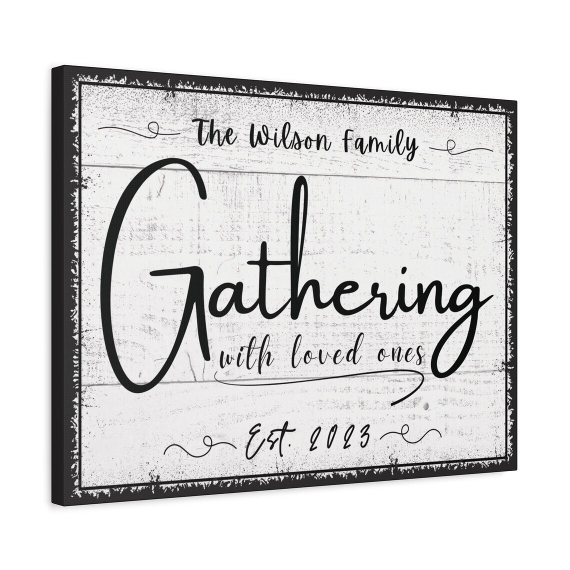 Personalized Gathering Place Sign Gather Around Table Wall - Etsy