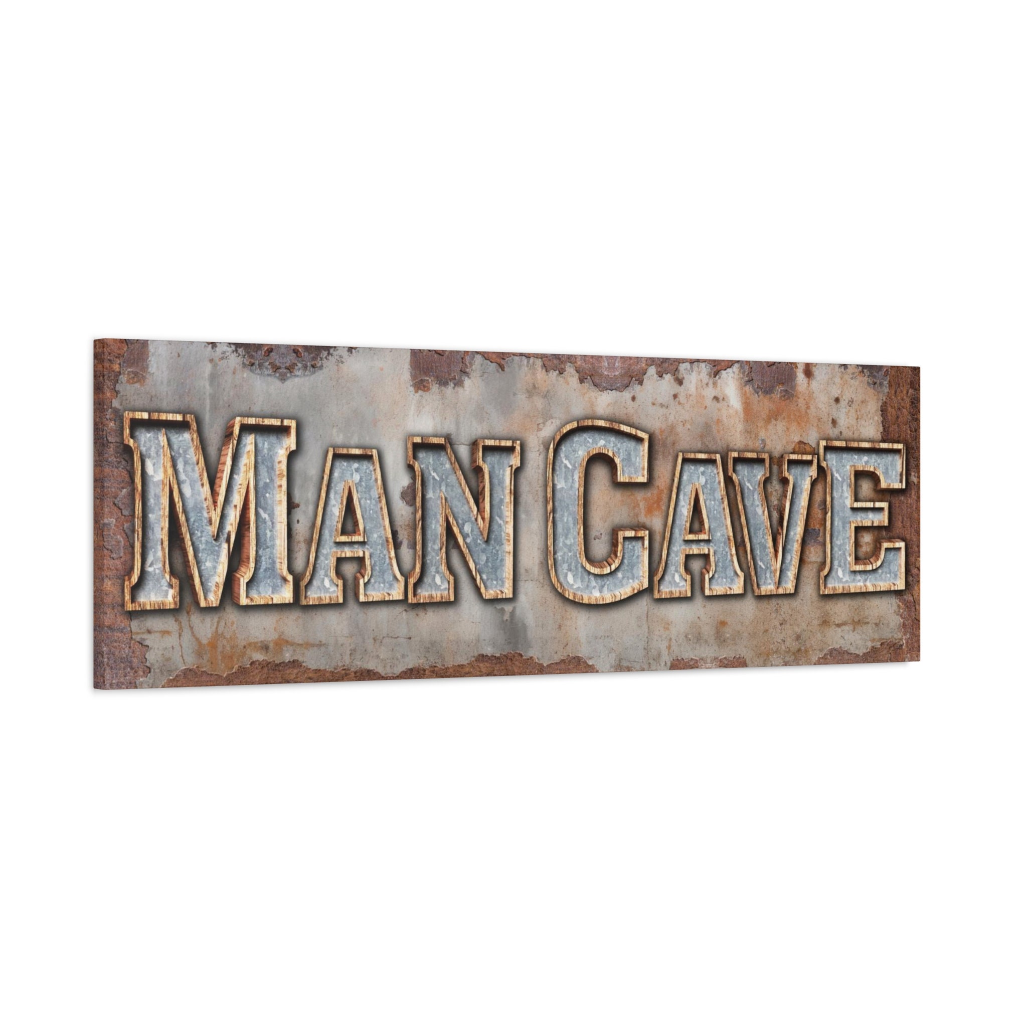 Rustic Man Cave Sign Basement Bar Wall Art Decor Rusty Home - Etsy
