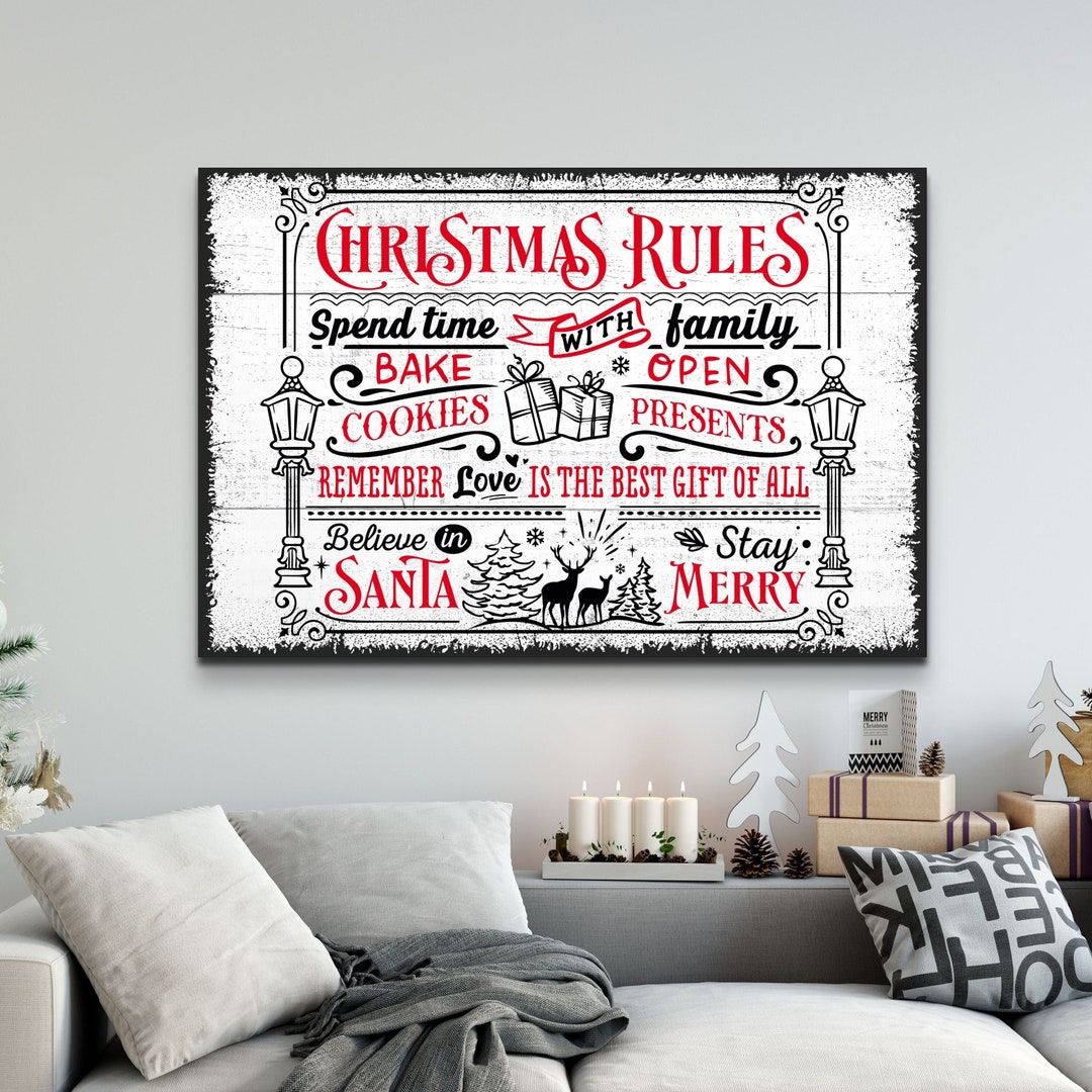 Farmhouse Christmas Decor Sign, Rustic Xmas Centerpieces Decoration ...