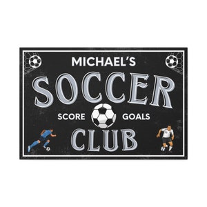 Soccer Room Sign, Personalized Wall Art, Kids Room Decor, Custom Name ...