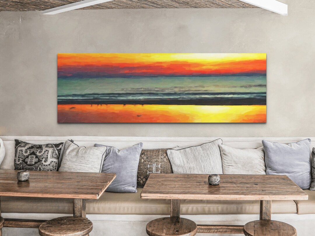 Sunrise Wall Art, Sunset Ocean Canvas Print, Home Decor, Coastal ...