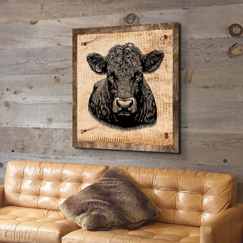 Vintage Cattle Sign, Ranch Decor, Cow Wall Art, Rustic Western ...