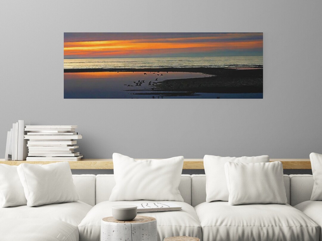 Lake Sunset Wall Art Beach Sunset Canvas Print Sunrise With - Etsy