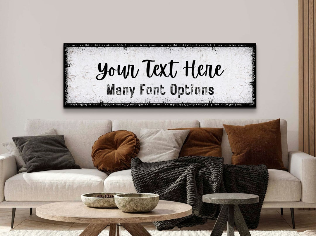 Custom Quote Sign, Affirmation Wall Art, Personalization Phrases Canvas ...