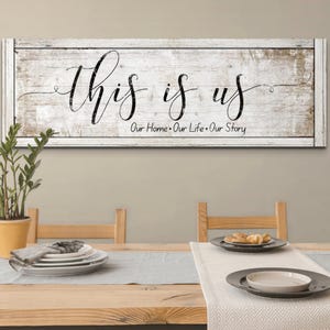 Modern Farmhouse This is Us Sign, Rustic Living Room Decor, Wall Art ...