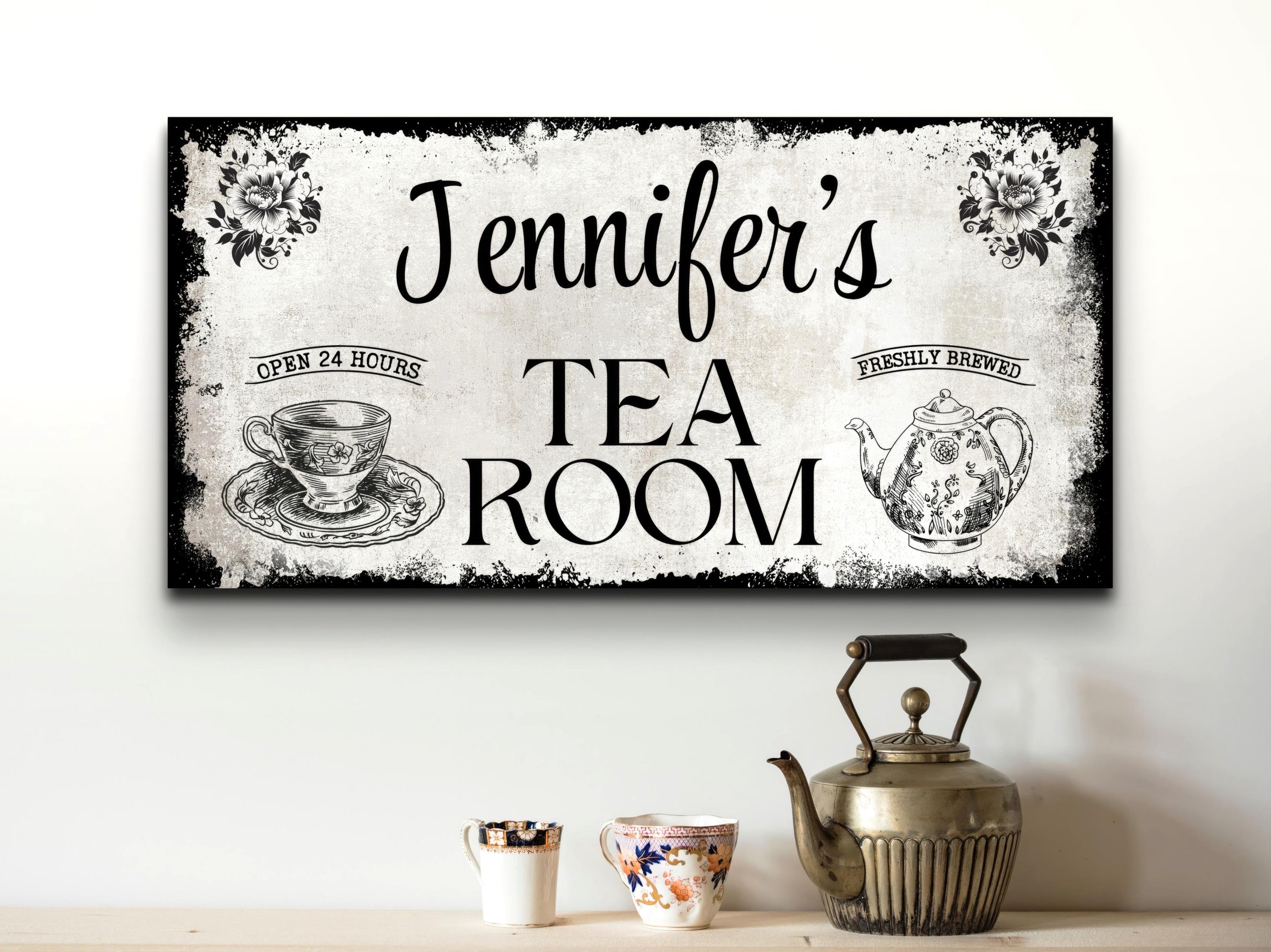 Tea Room Sign Personalized, Custom Tea Party Decorating, Vintage Girls ...