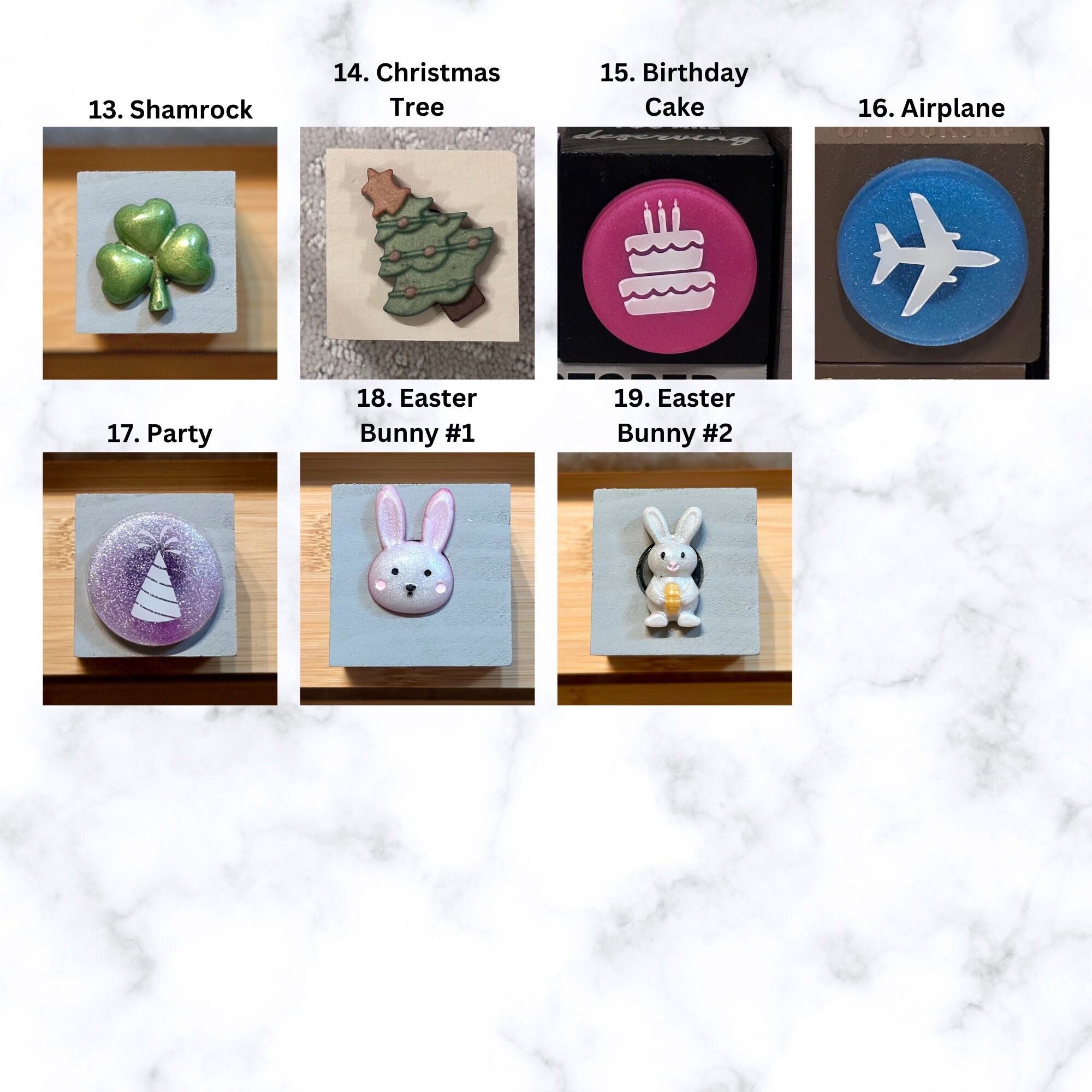 Calendar Magnets Magnets for Block Calendars Holiday Magnets Resin ...