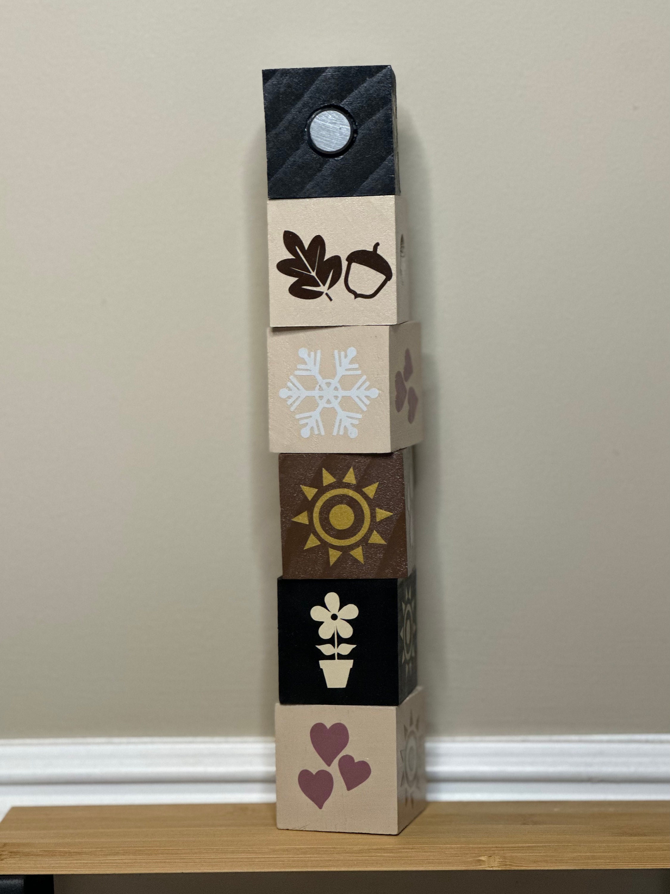 Handmade Block Calendar: Countdown, Daily, Seasonal Magnets - Etsy