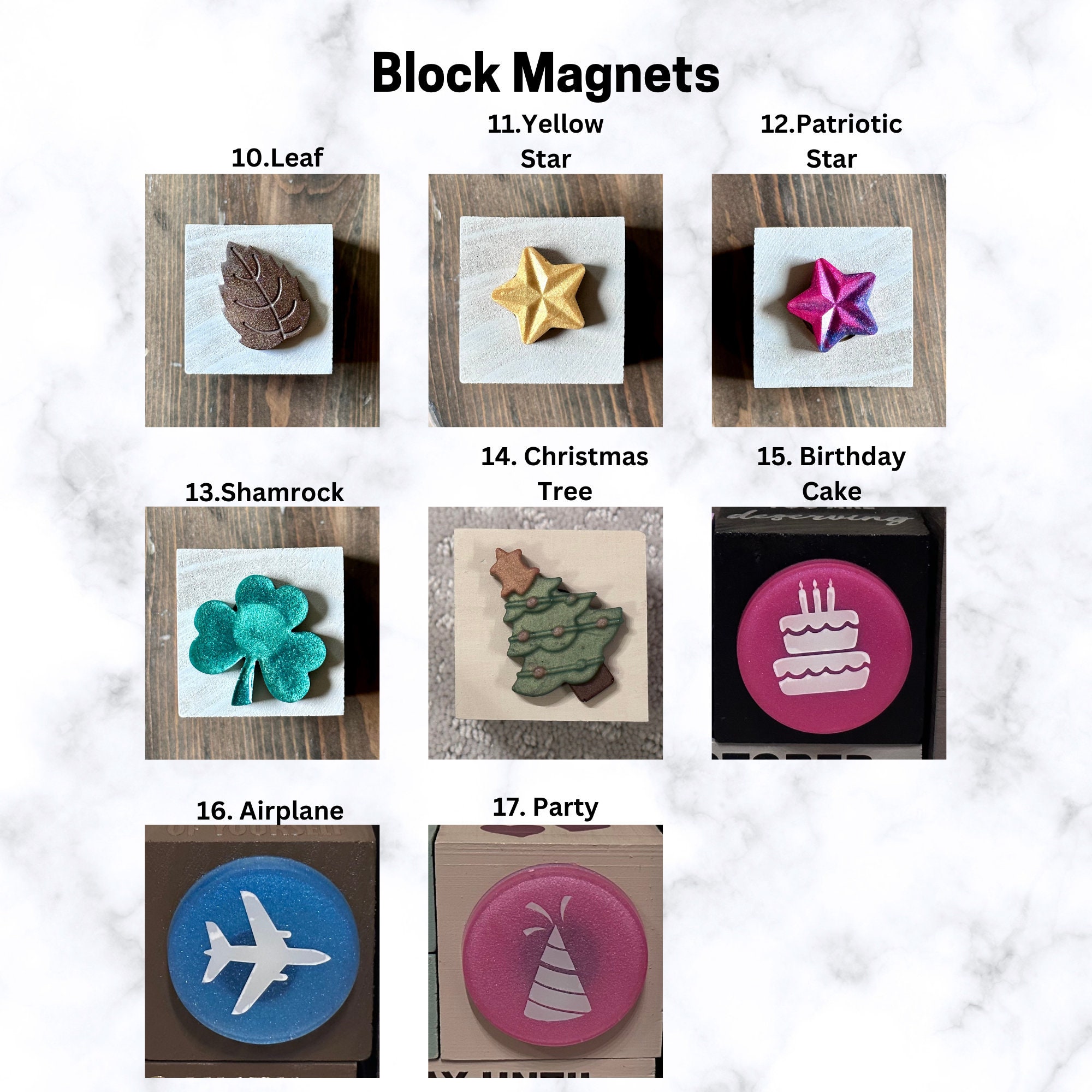 Calendar Magnets Magnets for Block Calendars Holiday Magnets Resin ...