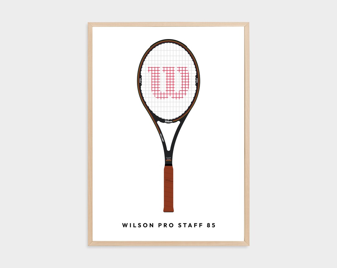 Wilson Pro Staff 85 Tennis Racket Poster, Sports Wall Art (digital ...