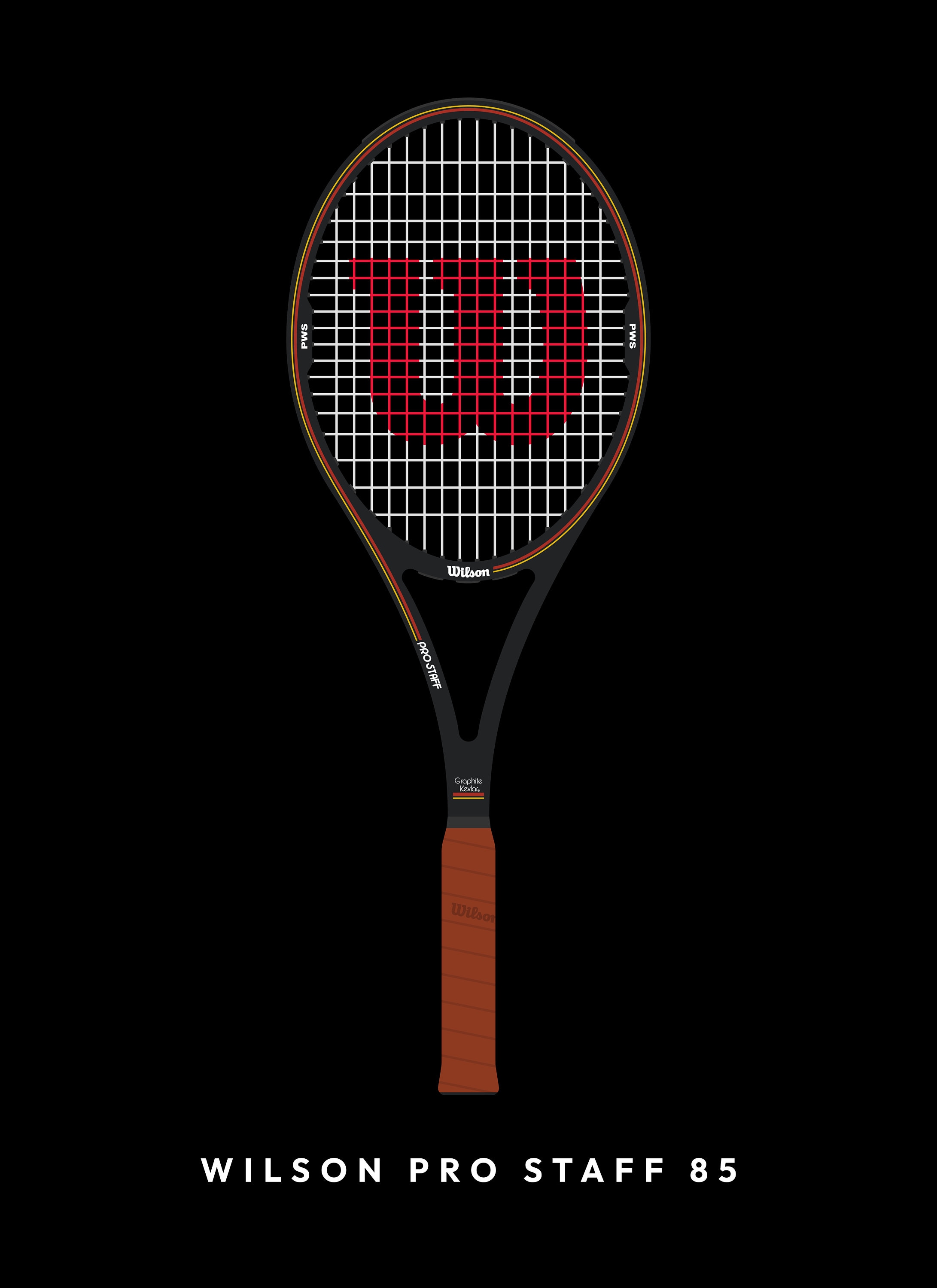 Legendary Wilson Pro Staff 85 Tennis Raquet Played by Pete Sampras ...