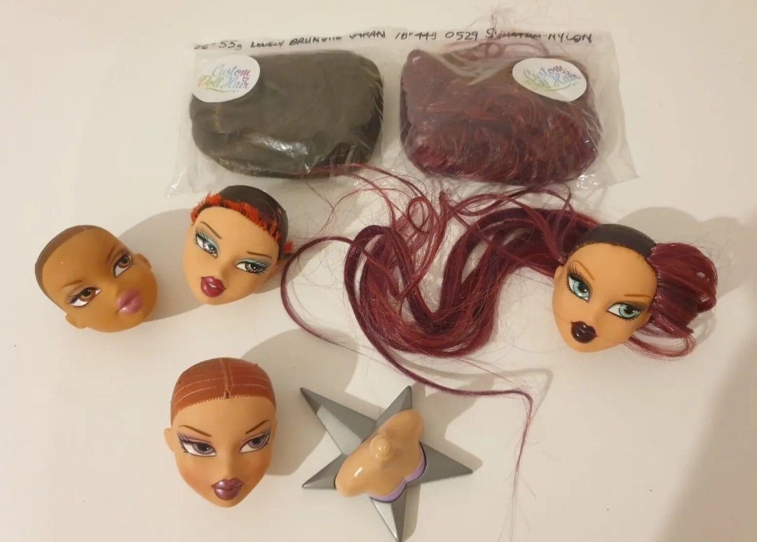 Bratz Bald 4 Heads Only for Reroot Rerooting Bundle With Hair Jade Dana ...