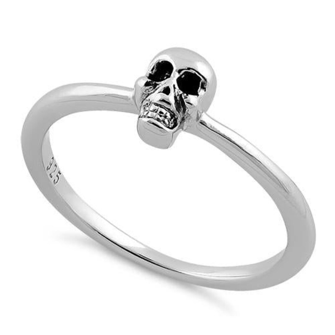 Phantom Skull Ring- Silver Skull Ring- Dainty Skull Ring- Silver Skull ...