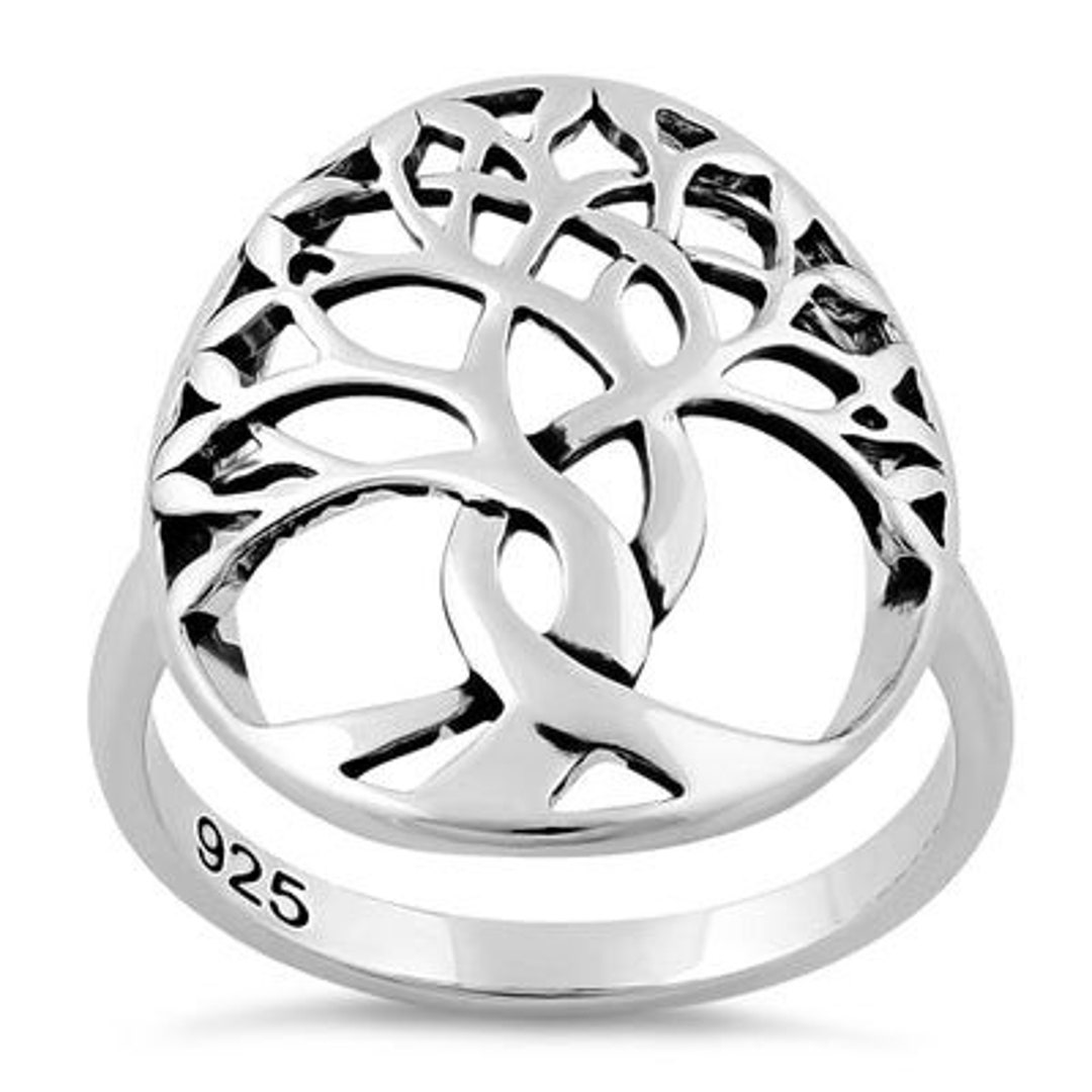 Tree of Life Ring- Tree of Life Ring Silver- Women's Tree Ring ...