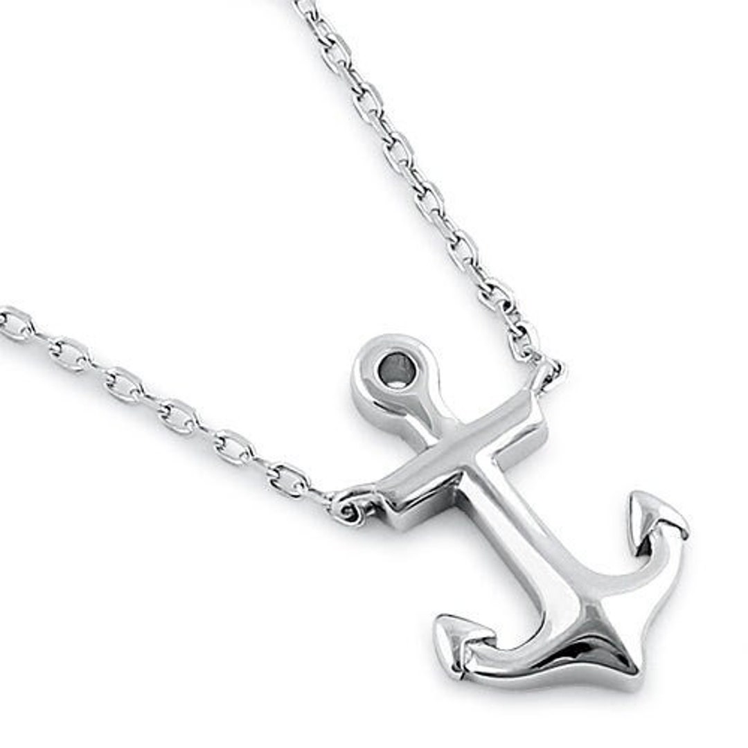 Anchor Necklace, Sailing Necklace, 925 Silver Anchor Necklace, Anchor ...