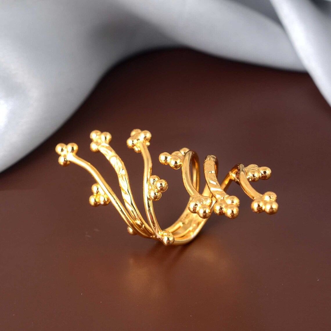 Trigger Finger Arthritis Rings- Brass Floral Ring- EDS Finger Splint ...