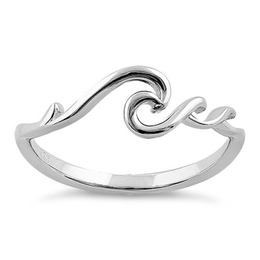 Waves Ring- Silver Wave Ring- 925 Sterling Silver- Ocean Inspire Ring ...