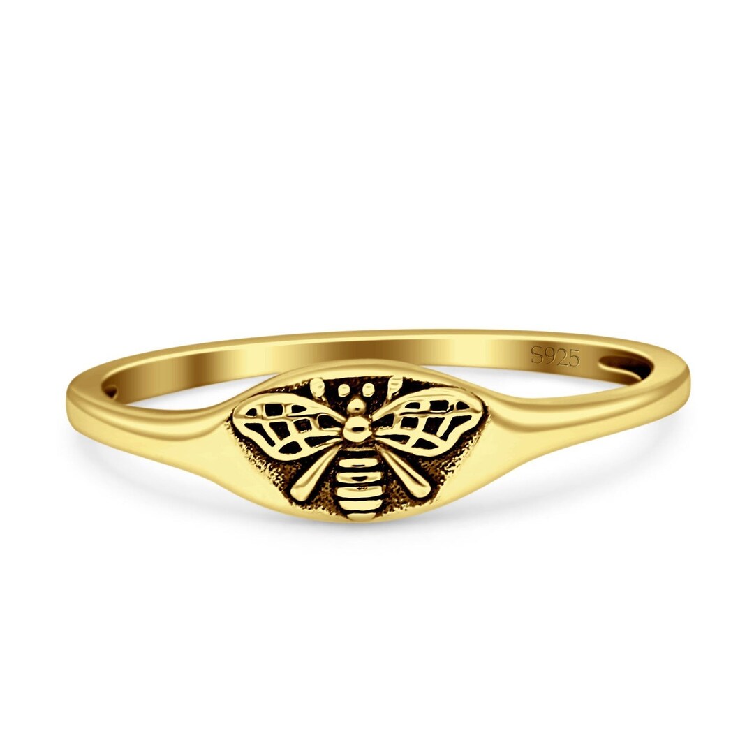 Honey Bee Signet Ring, Best Selling Ring, Bee Jewelry, Insect Ring ...