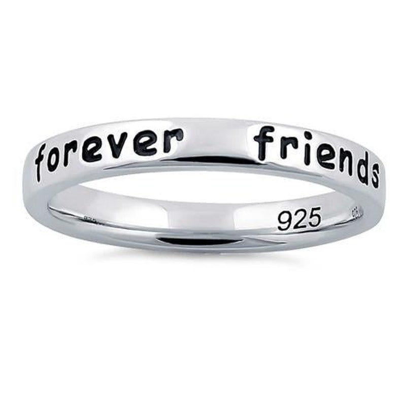 Engraved "always Sisters Forever Friends " Ring- Stackable Ring- Band ...
