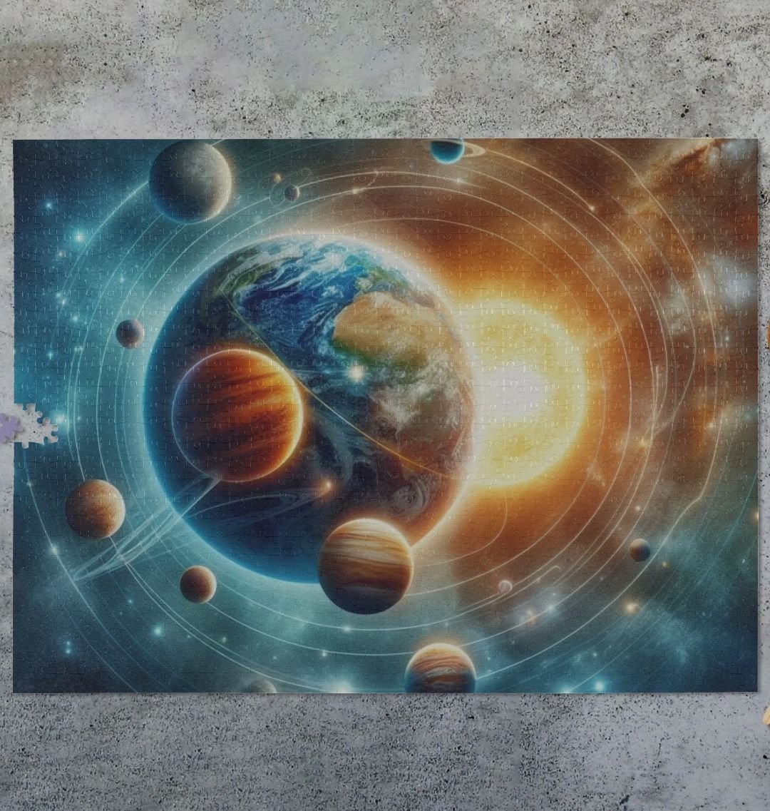 Solar System Jigsaw Puzzle Space Planets Design, Educational Family Fun ...