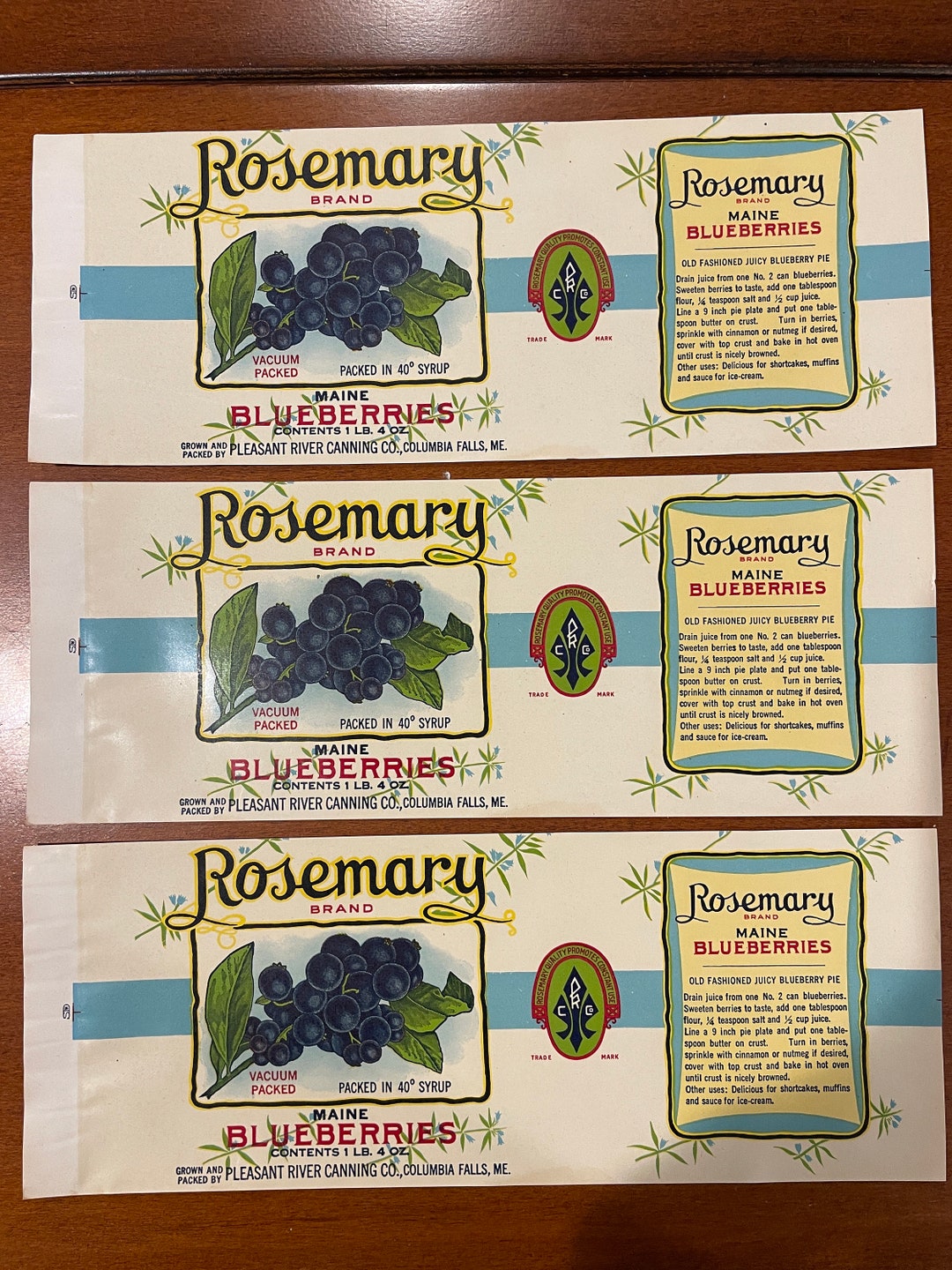 Blueberry Can Labels - Etsy