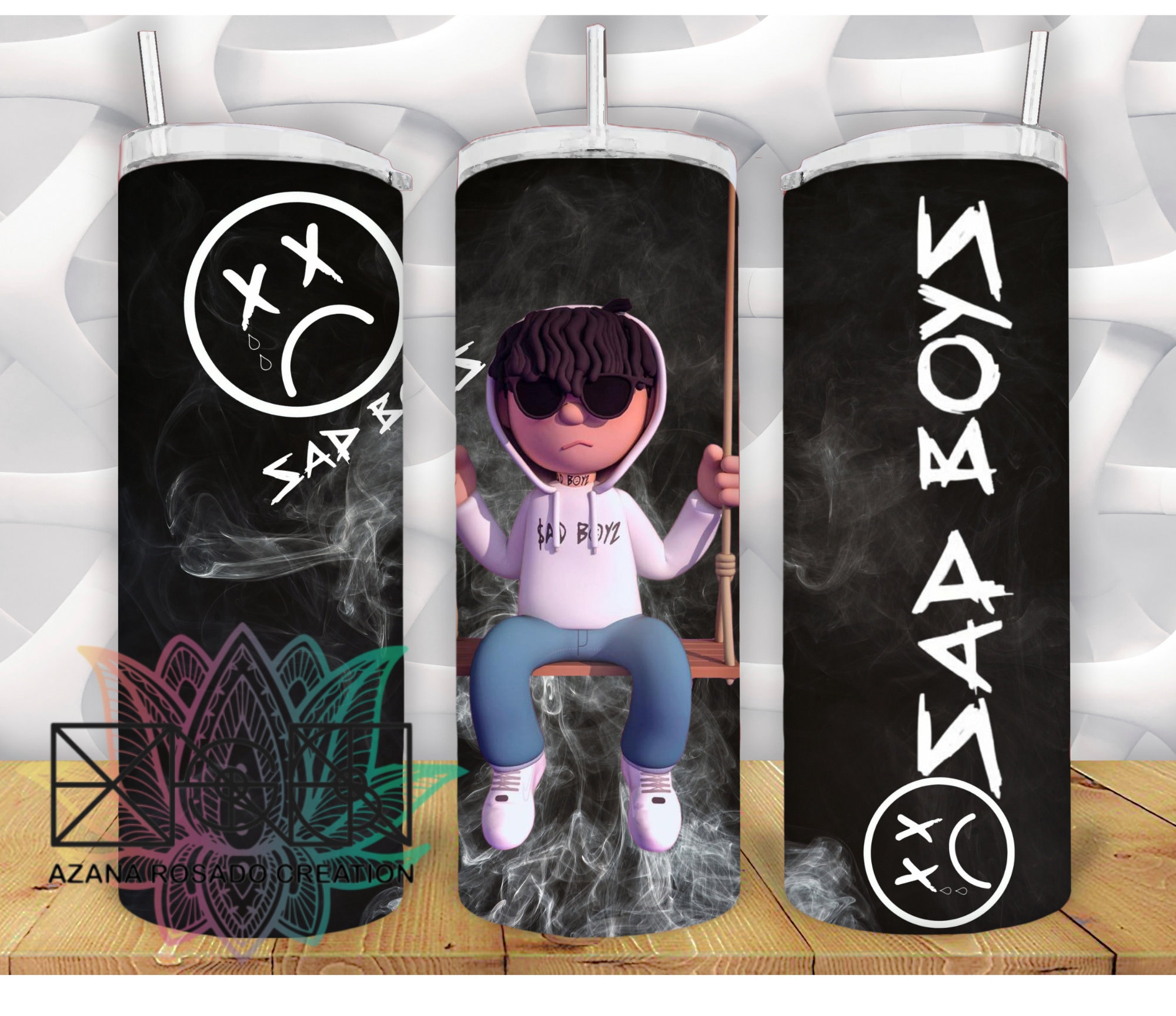 20 Oz Wrap Tumbler Sad Boyz / Sad Boyz Sublimation Wrap/ Sad Boyz Png ...