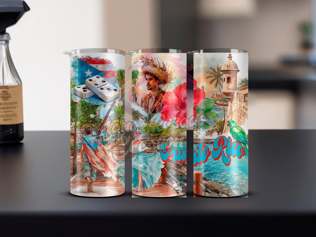 Puerto Rico Wrap, PNG, Sublimation, 20 Oz Puerto Rican Tumbler, Boricua ...