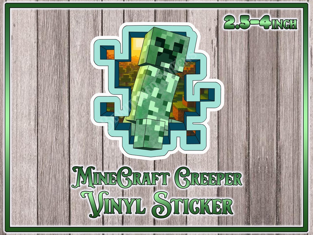 Minecraft Creeper Sticker | Waterproof Vinyl Gamer Decal - Etsy