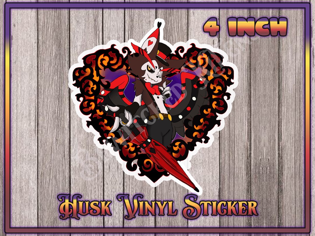 Hazbin Hotel Husk 2.5inch- 4inch Waterproof Vinyl Sticker - Etsy