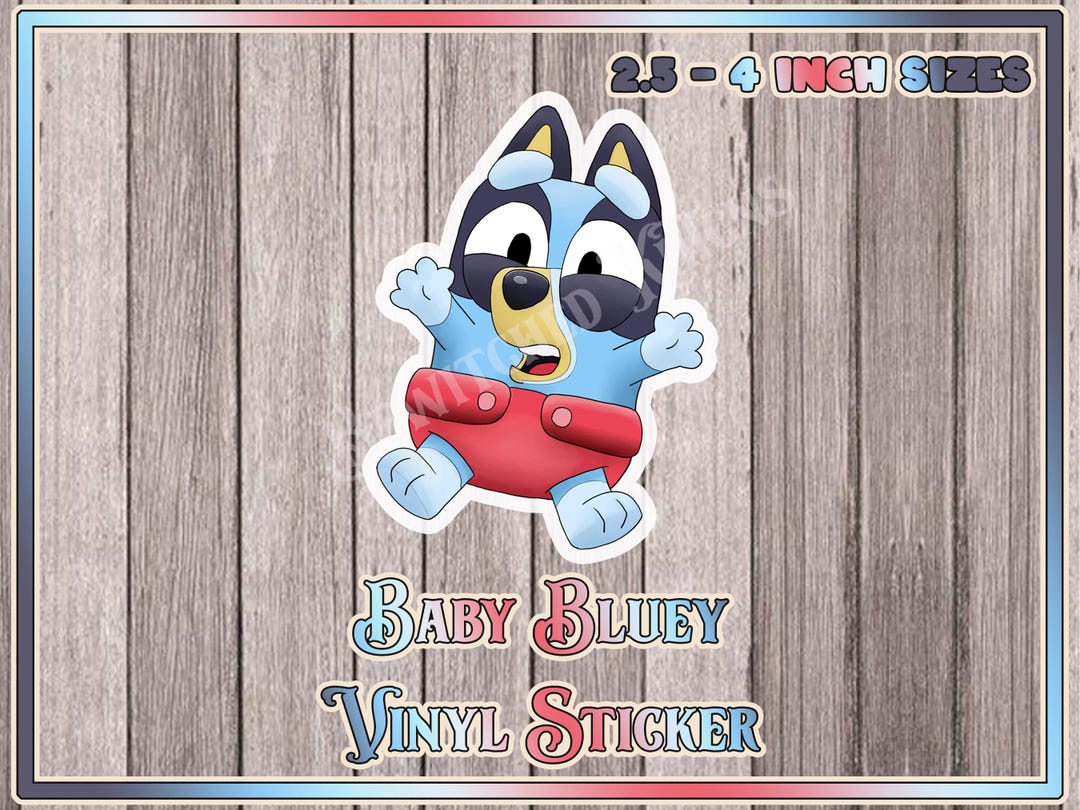 Baby Bluey Waterproof Vinyl Sticker- Various Sizes - Etsy