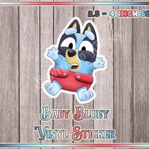 Baby Bluey Waterproof Vinyl Sticker Various Sizes - Etsy