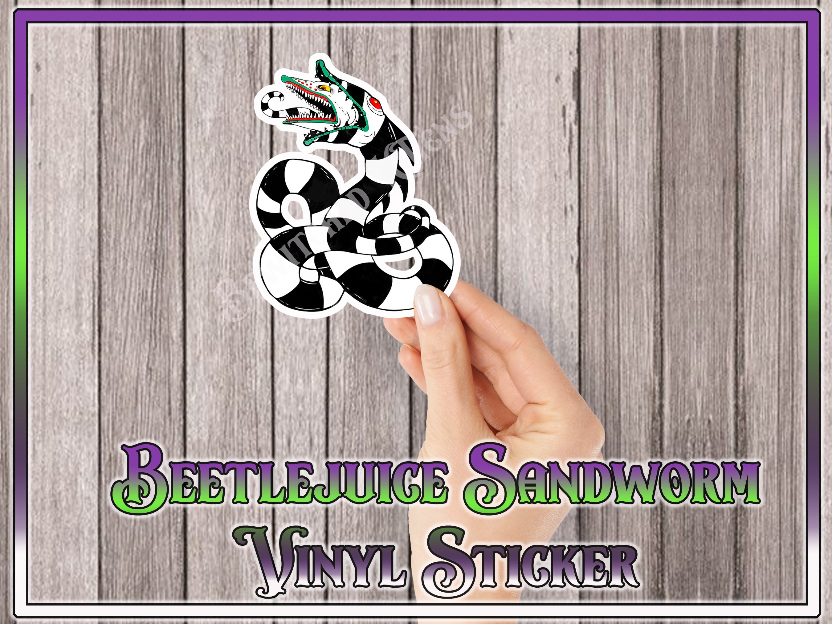 Beetlejuice Sandworm Vinyl Sticker - Etsy