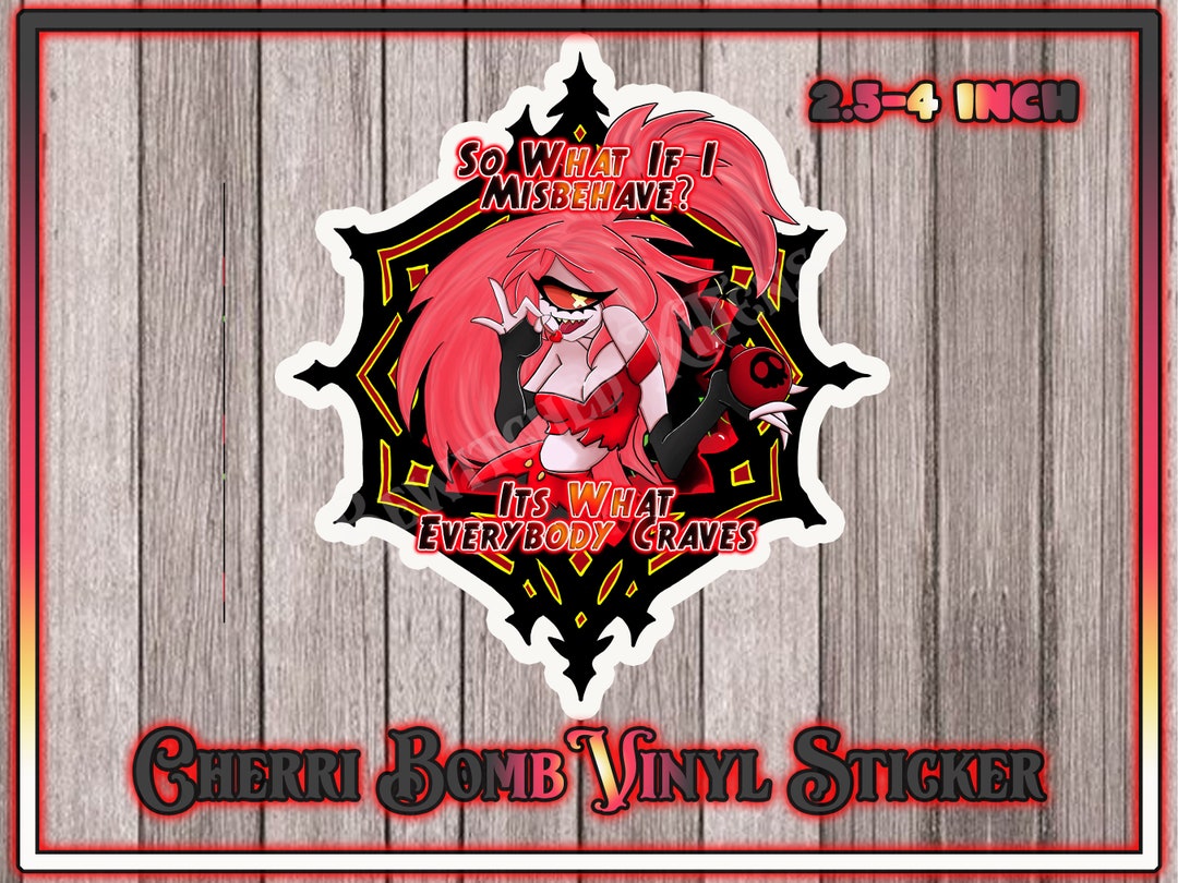 Cherri Bomb Hazbin Hotel 2.5inch- 4inch Waterproof Vinyl Sticker - Etsy