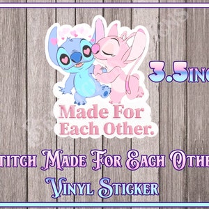 Stitch Made for Each Other Vinyl Sticker - Etsy