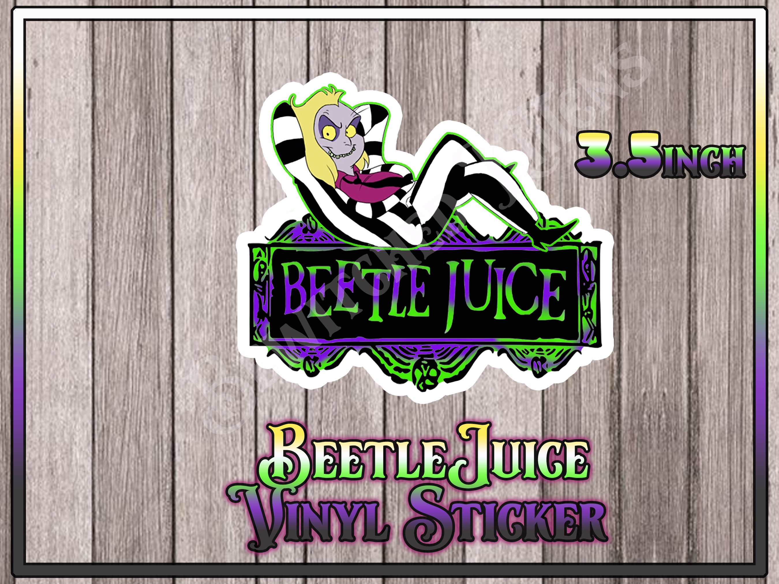 Beetlejuice Waterproof Vinyl Sticker Various Sizes - Etsy